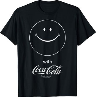 Coca Cola Ware Smiley Face Smile with Coke Graphic T-Shirt T-Shirt