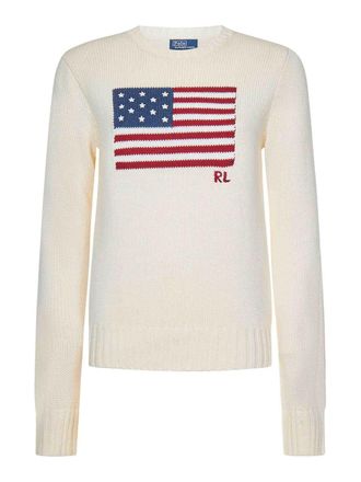 Polo Ralph Lauren Pull Col Rond - Blanc