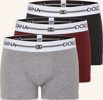 Dolce & Gabbana 3er-Pack Boxershorts rot