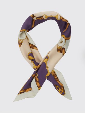 Gucci Foulard carr&eacute; en twill de soie avec imprim&eacute; graphique multicolore