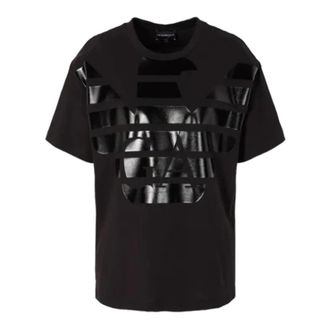 Emporio Armani Schwarzes Kurzarm-T-Shirt 6R2T7V2Jidz0999 - - Tops - Herren - Schwarzk - XS