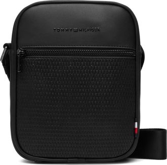 Tommy Hilfiger Umh&auml;ngetasche Tommy Hilfiger Th Woven Mini Reporter AM0AM14095 Schwarz