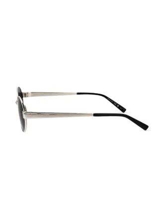 Saint Laurent Eyewear SL692 Oval Metal Sunglasses - Silver