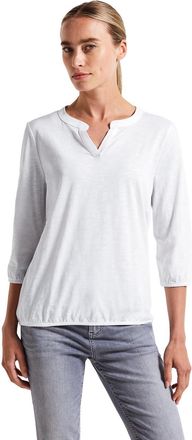 Street One Damen Split Neck Jersey Shirt