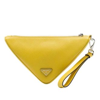 Prada Sac bandouli&egrave;re en cuir Saffiano Pre-owned - Femme - Pre-owned - Jaune - Taille: ONE Size