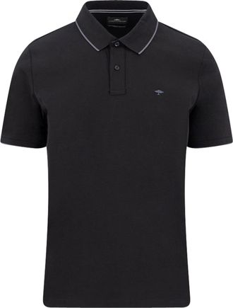 Fynch-Hatton Poloshirt aus Baumwolle mit Kontrastdetails Black / 3XL