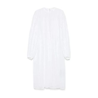 Jil Sander Elegantes Wei&szlig;es Plissiertes Kleid - - Dresses - Damen - Wei&szlig; - S