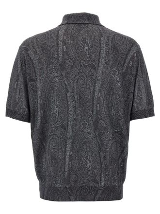 Etro Mens Multicolor Silk Polo Shirt