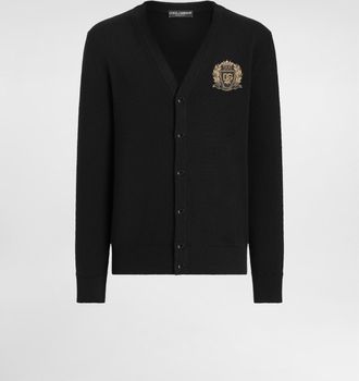 Dolce & Gabbana Virgin Wool Cardigan - Mann Strickwaren Schwarz 58