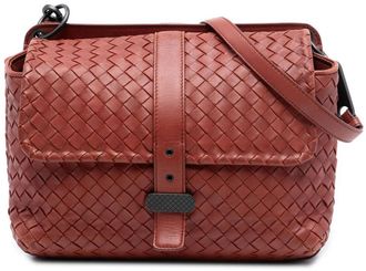 Bottega Veneta Hobo Bags - Nappa Intrecciato Double Sided Flap Messenger Bag - Gr. unisize - in Rot - f&uuml;r Damen