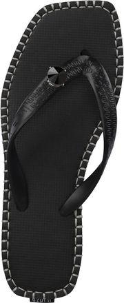 UZURII Slipper & Pantoletten - Zehentrenner Silver Macrame Switch - Gr. 41,5 (EU) - in Schwarz - f&uuml;r Damen