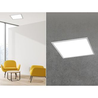 Trio Leuchten Kleine LED Deckenleuchte PHOENIX extrem flach dimmbar, Quadrat 30cm