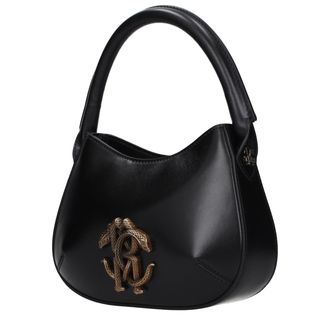 Roberto Cavalli Leather Shoulder Bag - Black