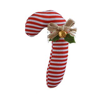 Generic Zuckerstangen-Weihnachtsschmuck | Stoff-Ferienzubeh&ouml;r | Weihnachtss&uuml;&szlig;igkeiten-Ornamente Mit Glocke Und Schleife | F&uuml;r Herbst Winter Garten Indoor Urla