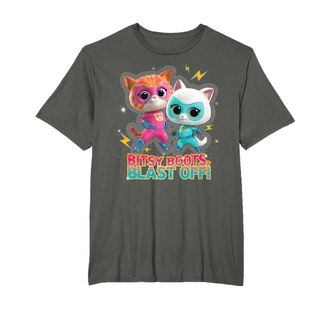 Disney Junior SuperKitties Ginny and Bitsy Boots Blast Off! T-Shirt