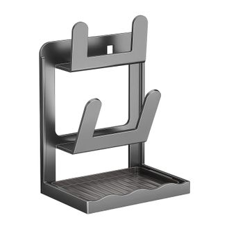 Generico Topf-Organizer, vertikaler St&auml;nder mit Tablett, zweistufiger Organizer f&uuml;r Speisekammer und K&uuml;chenschrank, Haus und Restaurant