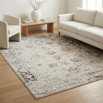 Unique Loom Sofia Kollektion Traditioneller Vintage-Fl&auml;chenteppich, Beige, 152 x 244 cm