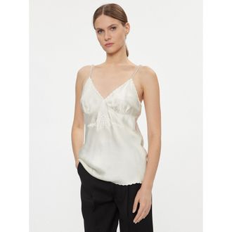 Twin-Set Top 232TT2061 &Eacute;cru Slim Fit