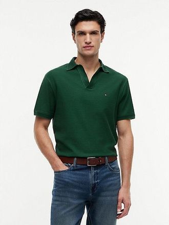 Tommy Hilfiger Polo coupe d&eacute;contract&eacute;e ray&eacute; en cr&ecirc;pe