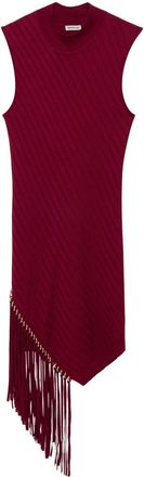 SIMKHAI Claire Kleid mit Fransen - Rot