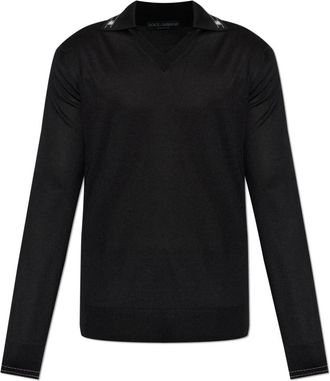 Dolce & Gabbana Homme, Tops, Noir, Taille: M Polo Chemises
