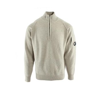 C.P. Company Lambswool Half Zip Sweater - - Knitwear - Herren - Grau - XL