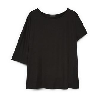 Fiorella Rubino Asymmetrisches T-Shirt mit &Auml;rmeln - - Blouses & Shirts - Damen - Schwarzk - L