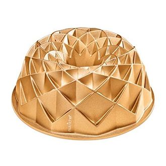 Nutrichef NutriChef Gugelhupfform &Oslash; 23 cm - Aluminium Kuchenform mit Antihaftbeschichtung f&uuml;r gleichm&auml;&szlig;iges Backen PFOA-frei, leicht zu reinigen, edles Kranz-De