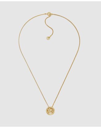 Michael Kors MKJ8502710 - Collier pour femme &agrave; pendentif logo - Dor&eacute;