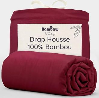 Bambaw Drap Housse Bambou 200x200 cm, pour Matelas Épais Jusquà 35cm, Literie Rafraichissante et Anti Acariens, Drap en Fibre de Bambou, Linge de lit Anti Tr