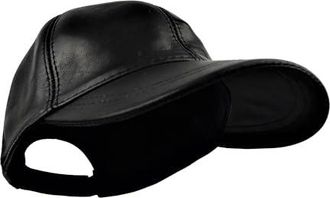 Zerimar Casquette en Cuir v&eacute;ritable | Casquette Style Jocker Unisexe | Casquette &eacute;l&eacute;gante et r&eacute;sistante pour Homme et Femme | Id&eacute;ale Toute lann&eacute;e Couleur Noir