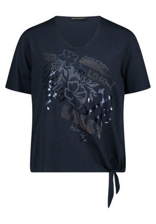 Betty Barclay Kurzarmshirt Damen mit Schleifenknoten (1-tlg)