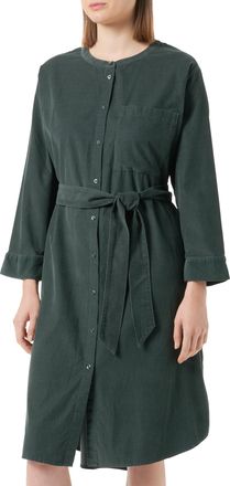 s.Oliver Damen Hemdblusenkleid aus Cord Green 46