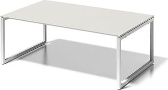 Bisley Cito Chefarbeitsplatz/Konferenztisch, 740 mm h&ouml;henfixes O-Gestell, Metall, Gw396 Dekor Grauwei&szlig;, Gestell Verkehrswei&szlig;, 120 x 200 x 85 cm