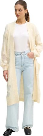 Benetton Cardigan ouvert - Femme - Pulls - Beige - Taille: 40 FR