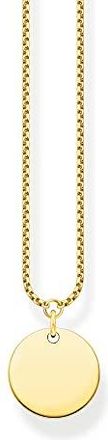 Thomas Sabo Collier à chaîne argent sterling Pas un bijou femme, Or, 45cm - KE1958-413-39-L45V