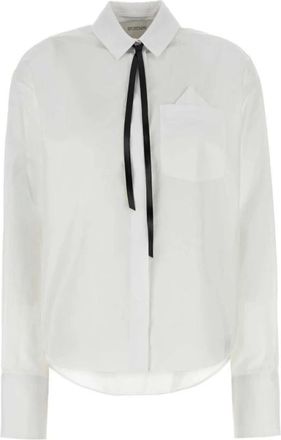 Sportmax Femme, Blouses et Chemises, Blanc, Taille: 40 FR Chemise Blanche en Coton &agrave; Manches Longues