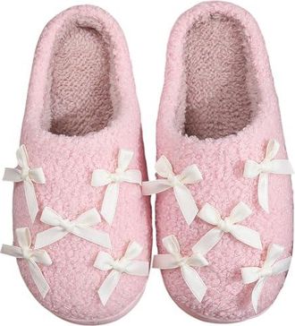 Generic Pantoufles pour femme - Rose - Doublure chaude et moelleuse - Confortable - Pour femme - Hiver, Rose, 42 EU