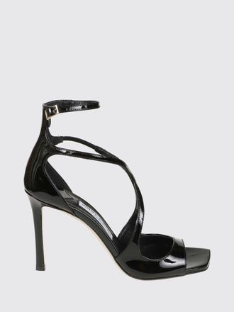 Jimmy Choo London Azia Sandalen aus Lackleder mit hohem Absatz und Kn&ouml;chelriemen