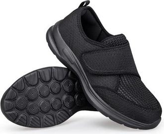 Generic Orthofash Chaussures orthopédiques décontractées douces et respirantes avec rembourrage confortable, Noir, 38.5 EU