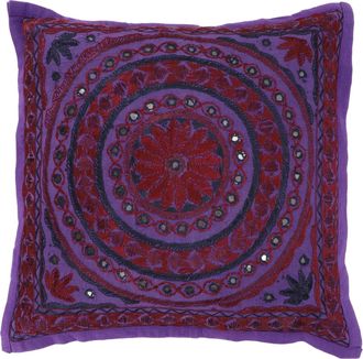 Guru Shop Kissenhülle, Orient Kissenbezug, Bestickter Dekokissen Bezug - Muster 33, Baumwolle, 40x40x0 cm