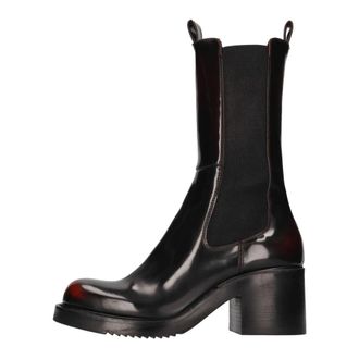 Elena Iachi Hoch geschnittene Leder-Ankle Boots - - Shoes - Damen - Braun - 36 EU