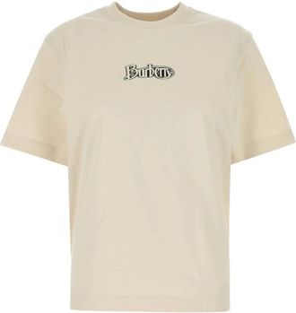 Burberry Femme, Tops, Beige, Taille: 42 FR T-shirt en coton avec logo graphique