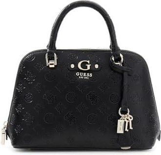 Guess sac &agrave; main sac &agrave; &eacute;paule bandouli&egrave;re Dita Dome Satchel Bag Black Logo noir