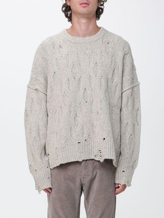 Represent Relaxed-Fit Pullover mit Rundhalsausschnitt aus Wollmischung im Used-Look