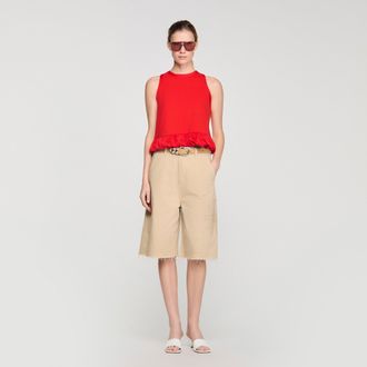 Sandro Top mit Volant