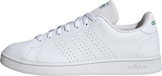 adidas Herren Advantage Base Court Lifestyle Shoes Schuhe, Cloud White/Cloud White/Green, 46 EU