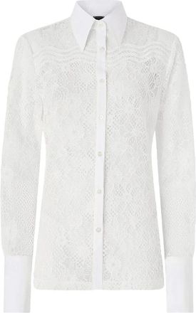 Pinko Pinko, Femme, Blouses et Chemises, Blanc, Taille: 40 FR Coline Lace Shirt