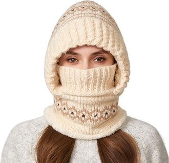 Generico Chapeau dhiver pour femme | r&eacute;glable au chaud en tricot | Chapeau thermique avec couvre-visage et &eacute;charpe - Id&eacute;al pour les activit&eacute;s de plein air Spor