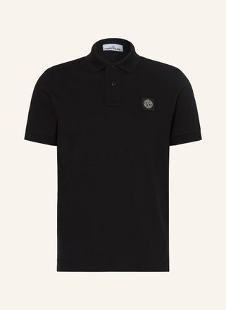 Stone Island Piqu&eacute;-Poloshirt schwarz